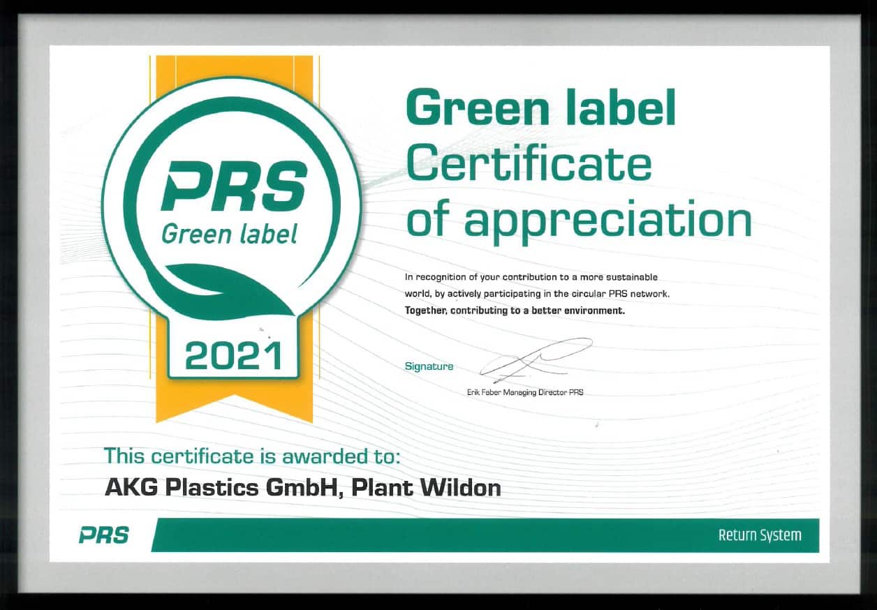 Green label Certificate